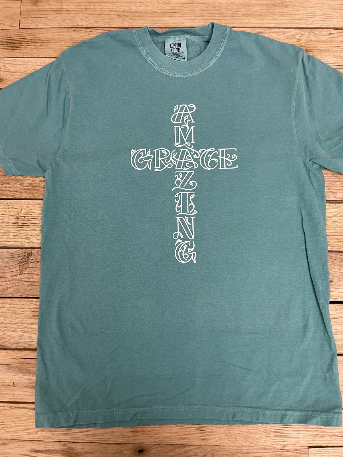 Amazing Grace Tee - 100% Cotton seafoam | This Farm Wife